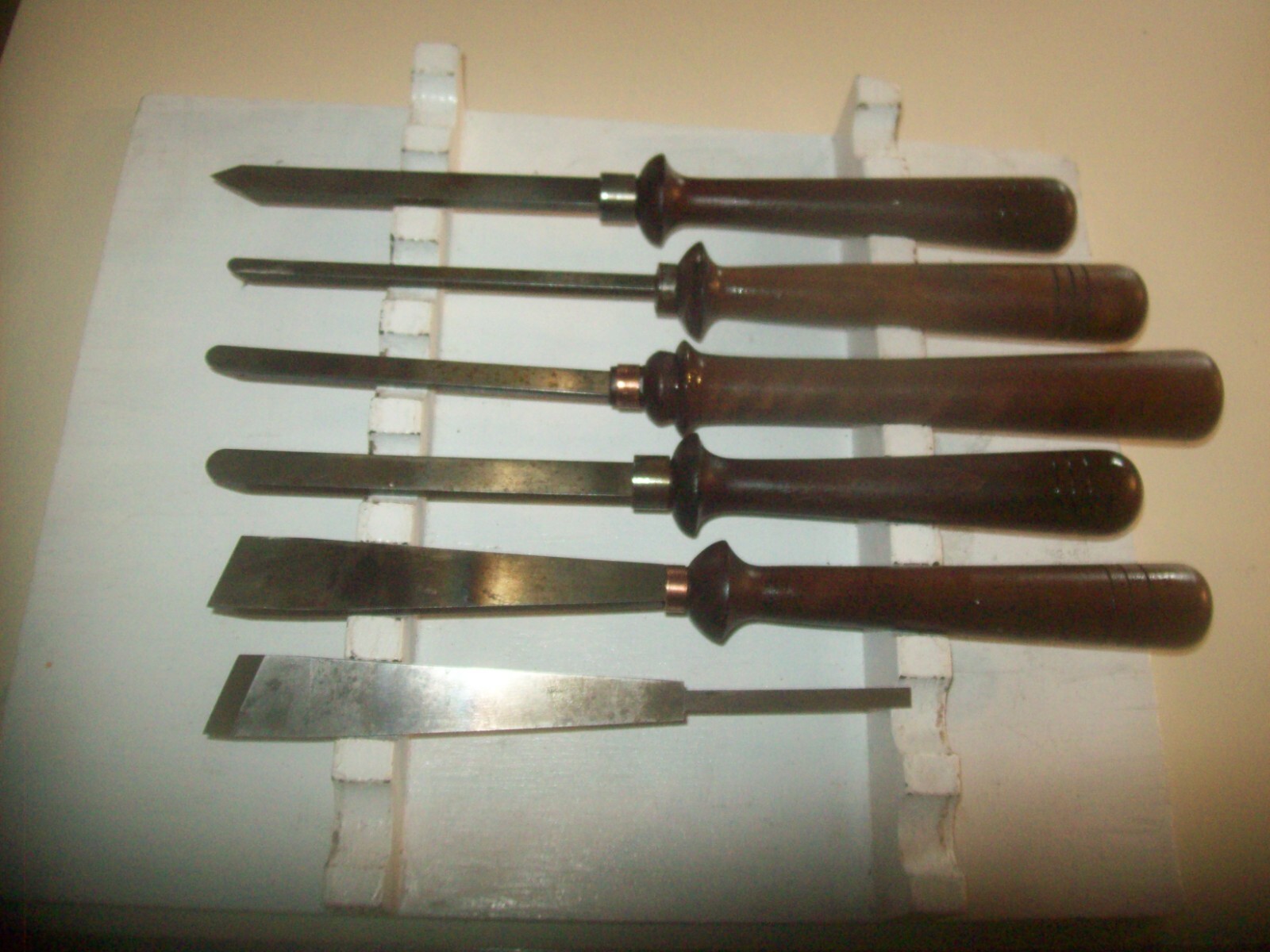 6 Custom Made Specialized Wood Turning Lathe Chisels 5 with Handles 1 ...