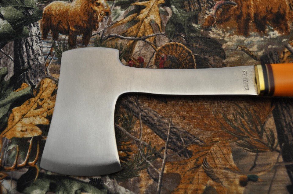 Vintage Western Axe/Hatchet with New Orange Butterscotch Scales ...