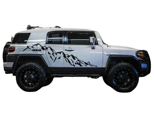 FOR Toyota FJ CRUISER 4x4 Off Road Side Decal 2PCS Graphic Mountain Car ...