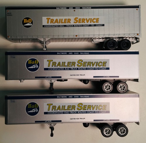 Three B&O 40-Foot Two-Axle HO Scale TOFC Trailers | eBay