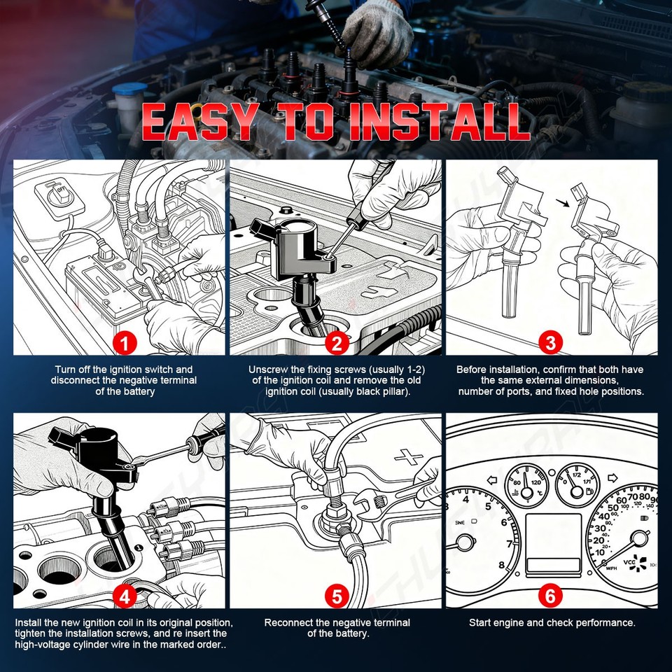 ⭐4PCS Ignition Coils For Toyota Sienna 2007-2015 3.5L UF487 UF-598 | eBay