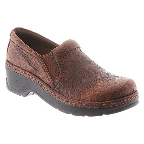 KLOGS Footwear Women's Naples Leather Closed-Back Nursing Clog, Brown ...