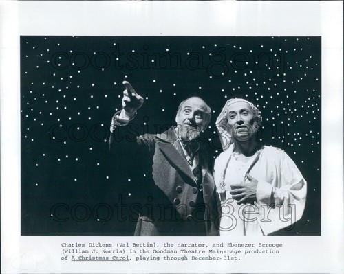 1979 Stage Actors Val Bettin Willam J Norris in A Christmas Carol Press ...