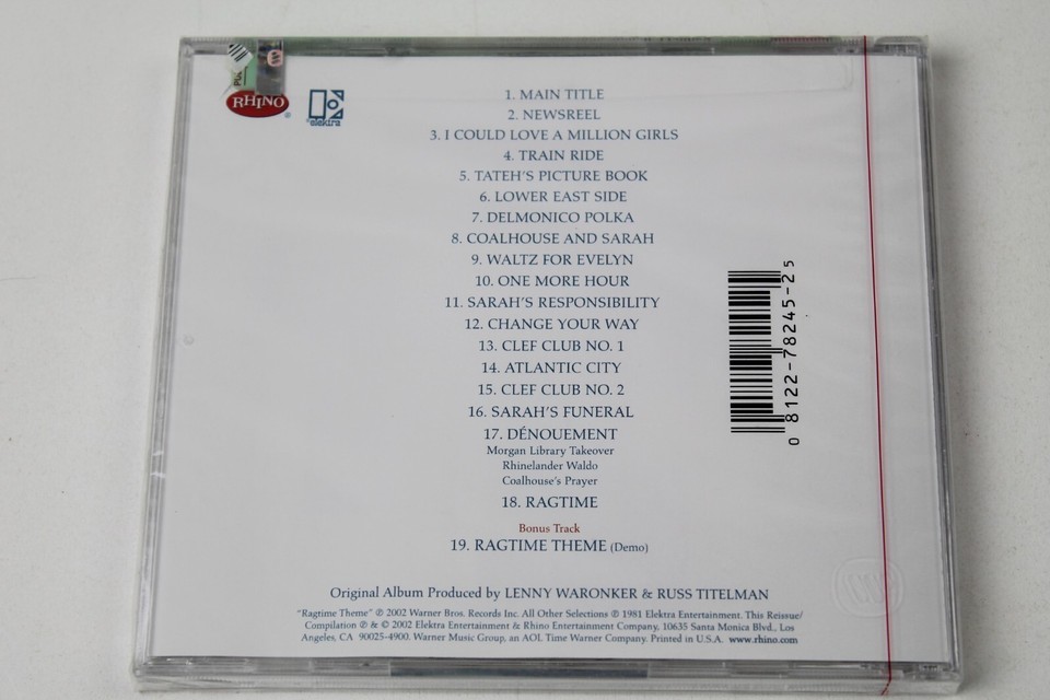 Ragtime [Bonus Track] [Remaster] by Randy Newman (CD, May-2002, Rhino ...