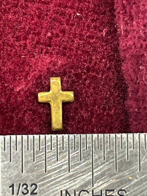 Cross TINY SMALL GOLD TONE Vintage SCREW BACK Tie Tack Lapel Pin | eBay