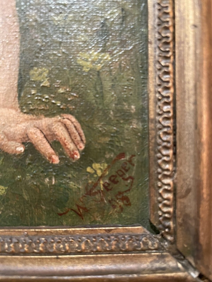 Herman Seeger Antique Oil Painting Signed 1898. | eBay
