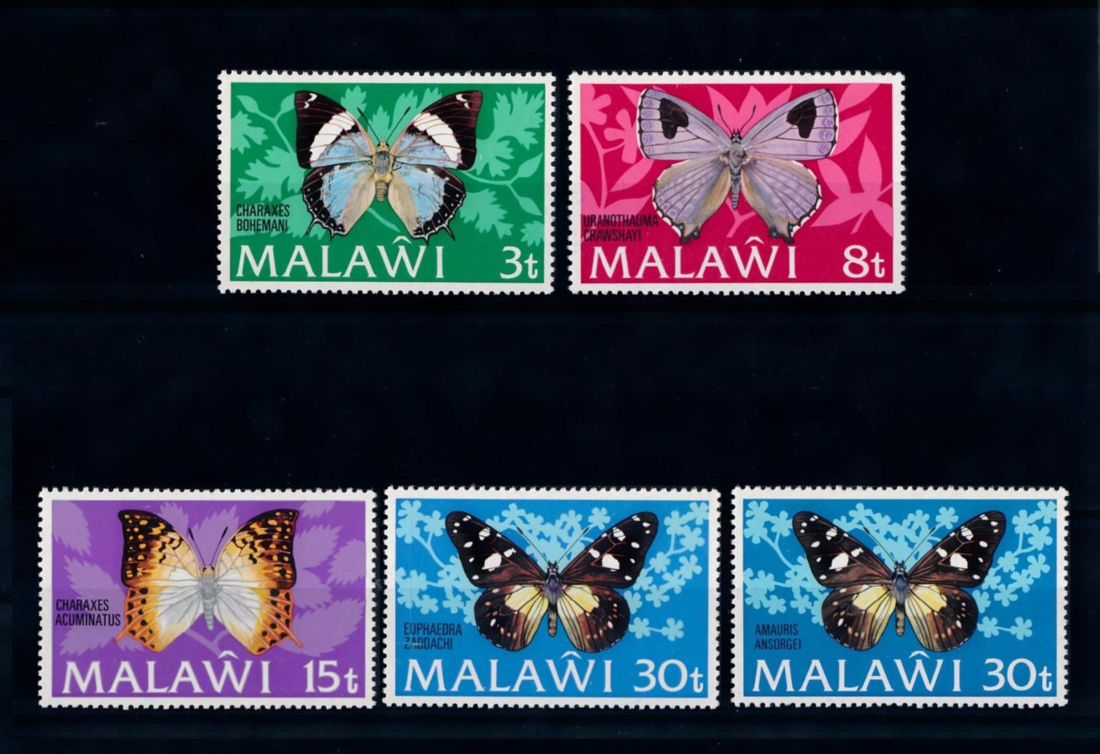 [70670] Malawi 1973 Insects Butterflies 30t With both types MNH | eBay
