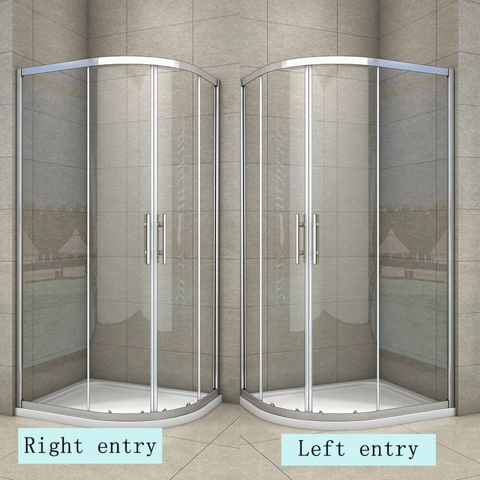 Shower Enclosure Walk In Quadrant Glass Cubicle Door Screen Stone Tray ...