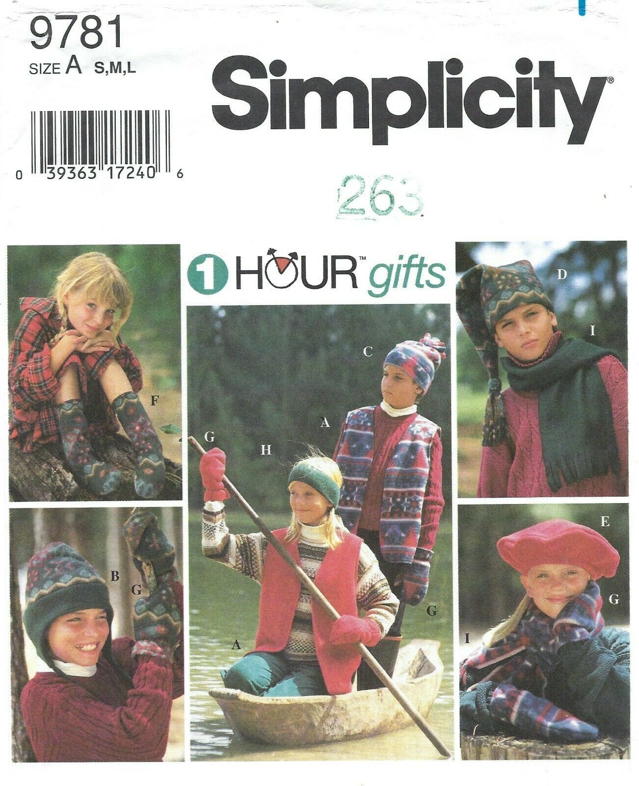 Simplicity 9781, Size S-L. Boys & Girls, Childs Accessories, New Uncut ...