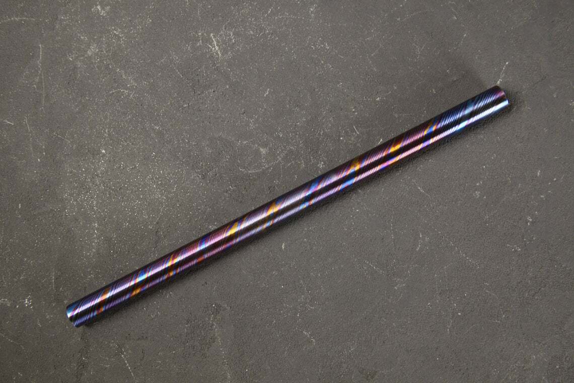 Timascus rod (3 alloy) 1" diameter x 10.6" long - Titanium damascus | eBay