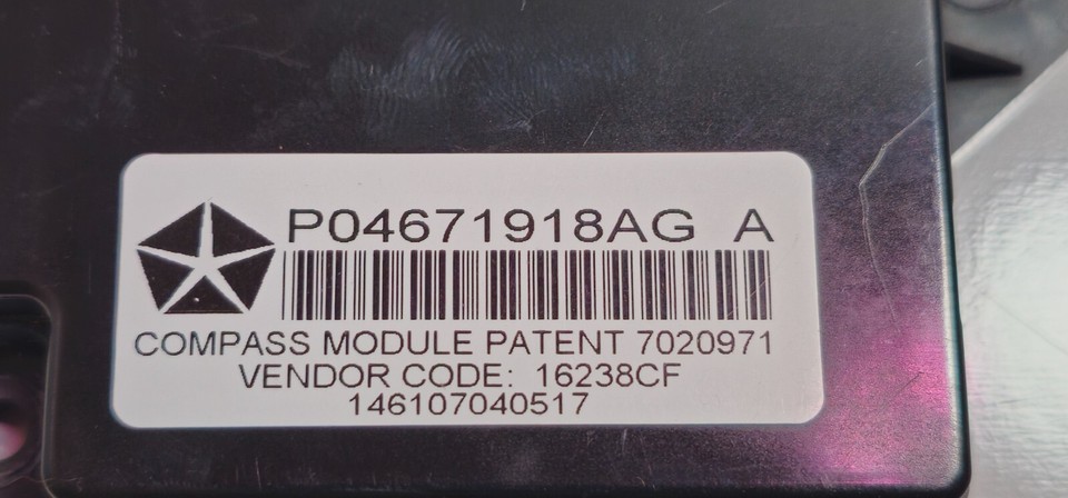 09-16 Chrysler Town & C VW Routan Remote Compass Control Module Unit ...