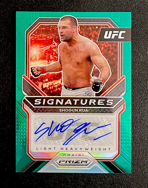 Shogun Rua 2021 Panini Prizm UFC Signatures SG-MRA Green Prizm ...