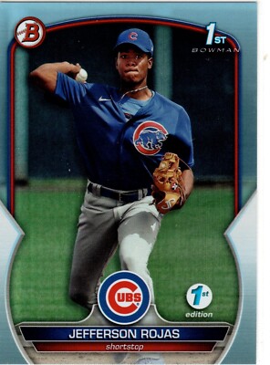 Jefferson Rojas Chicago Cubs 2023 Bowman 1st Edition 1st Bowman Sky ...