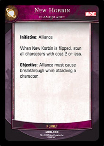 VS System: New Korbin, Flame Planet [Played] Marvel Coming of Galactus ...