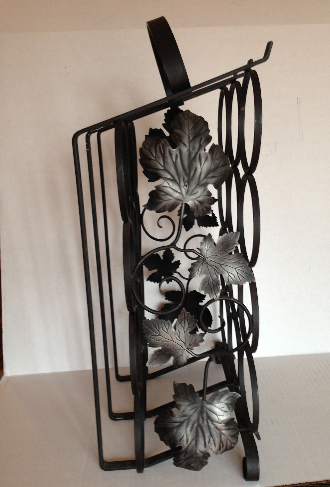 Cast Iron Wine Rack Grape & Leaves 12 Bottles Handmade Mint VINTAGE | eBay