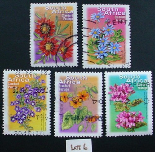 SOUTH AFRICA 2000: FLORA & FAUNA: FLOWERS: SET OF 5 USED STAMPS: LOT 6 ...