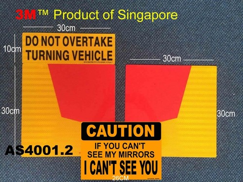 Do Not Overtake Turning Vehicle Truck Caravan Sign Markers 300x400mm ...