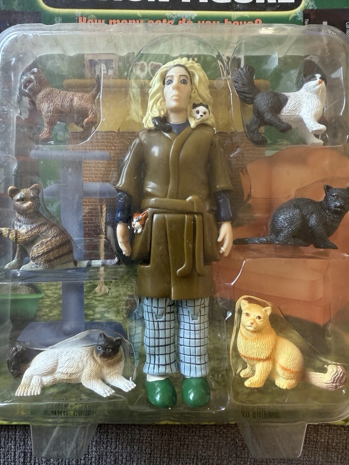 Crazy Cat Lady Action Figure Accoutrements Archie McPhee Sealed Blister ...