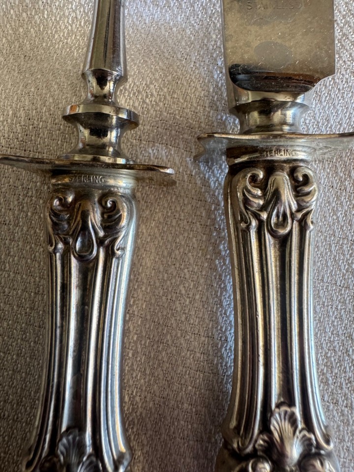 FRANK SMITH FEDERAL COTILLION STERLING, 2 PIECE CARVING SET Fork ...