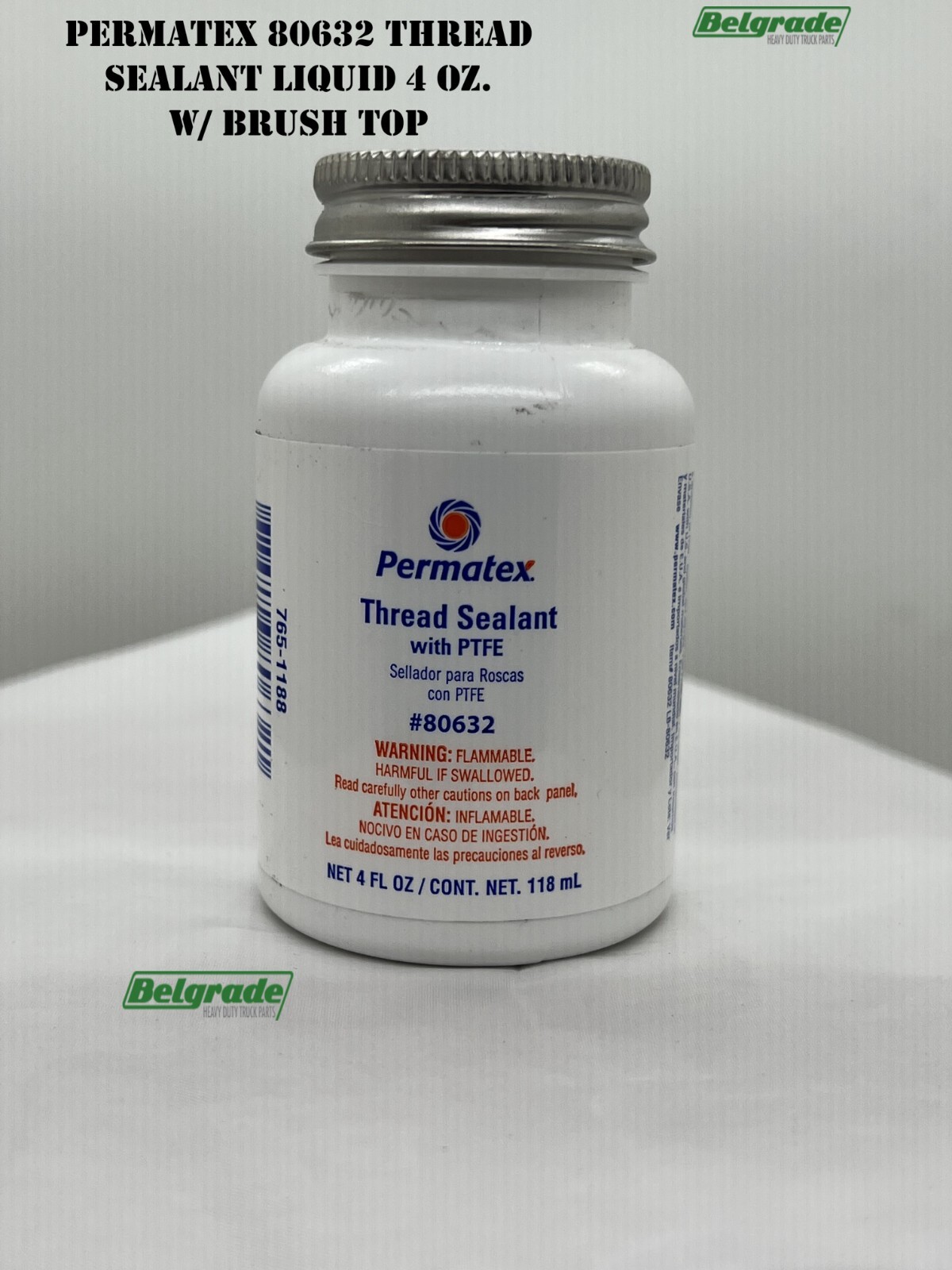 Permatex 80632 Thread Sealant Liquid 4 oz with PTFE Brush Top Can Made ...