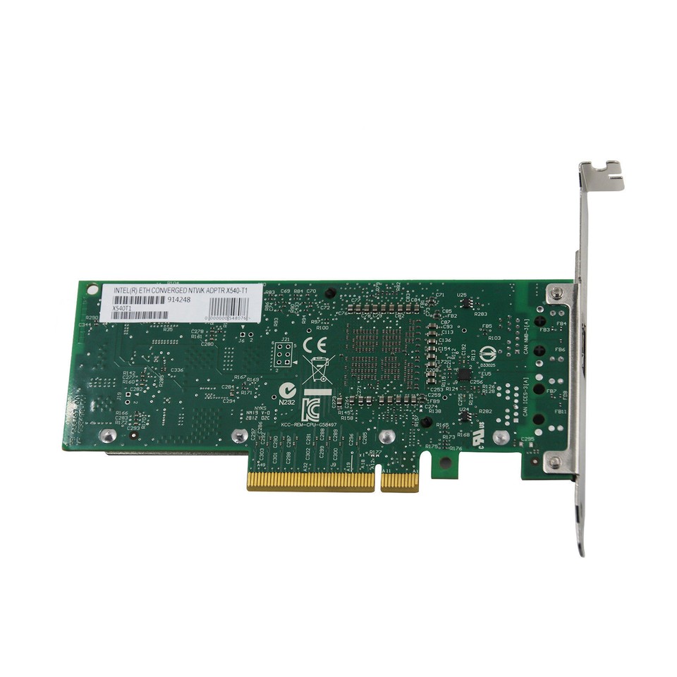 Intel X540-T1 Single Port PCI-E x8 Ethernet Converged Network Adapter ...