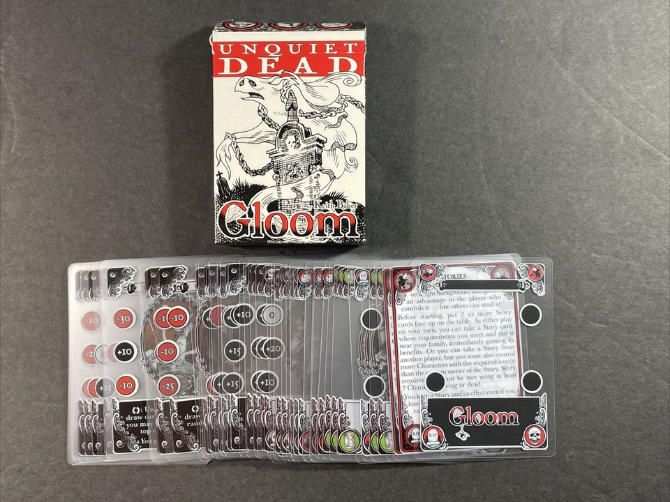 Gloom Card Game by Keith Baker - Legacy Edition - Plus 4 Expansion ...