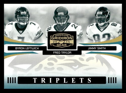 2005 Gridiron Gear #T-5 Leftwich / Taylor / Smith Triplets Gold ...