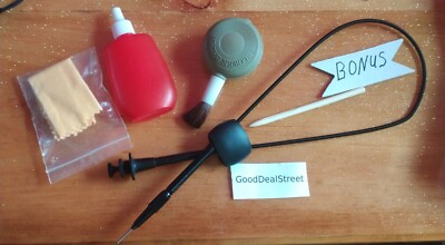 Vintage 14" SLR camera Cable Shutter Release + bonus optical lens ...