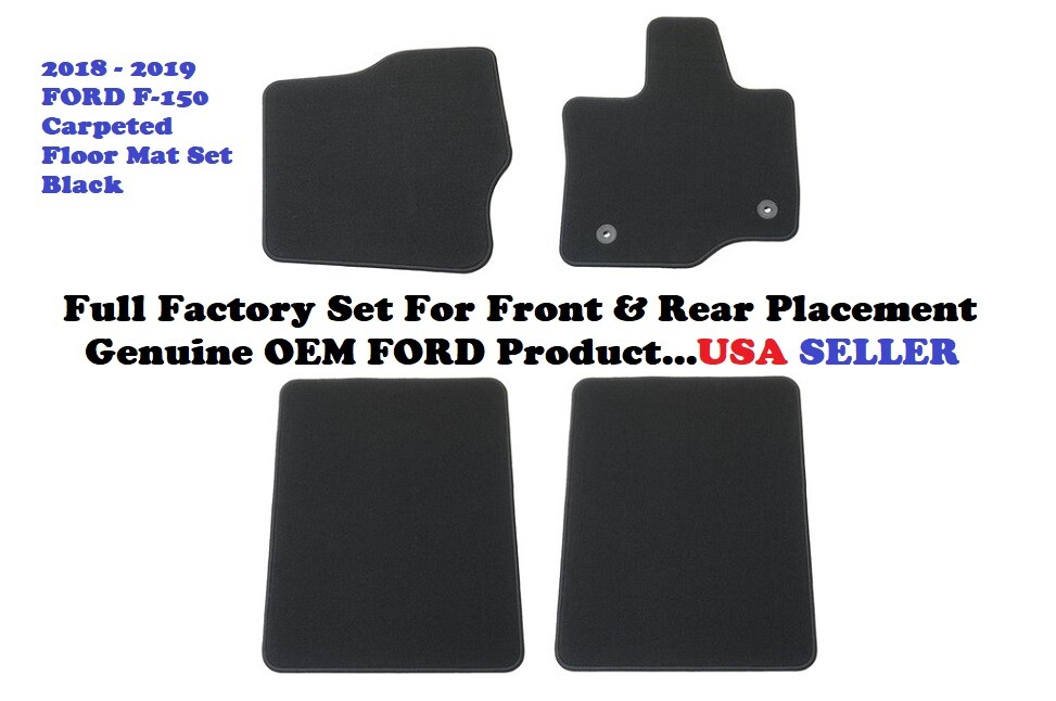 Ford F-150 2018-'19 Crew Cab Floor Mat FULL Set Black, JL3B-16130D00 ...