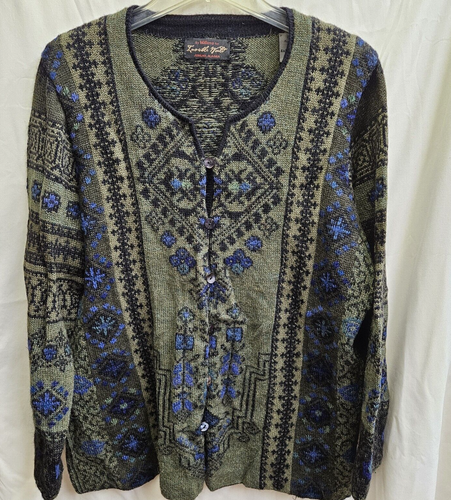 Millma Invisible World Alpaca Wool Sweater Cardigan Nordic Pattern ...