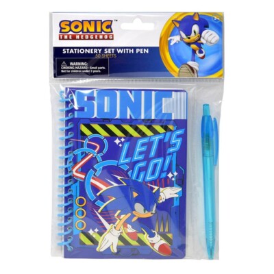 Sonic the Hedgehog 2 Pack Notebook with Pen for Kids Sonic School ...