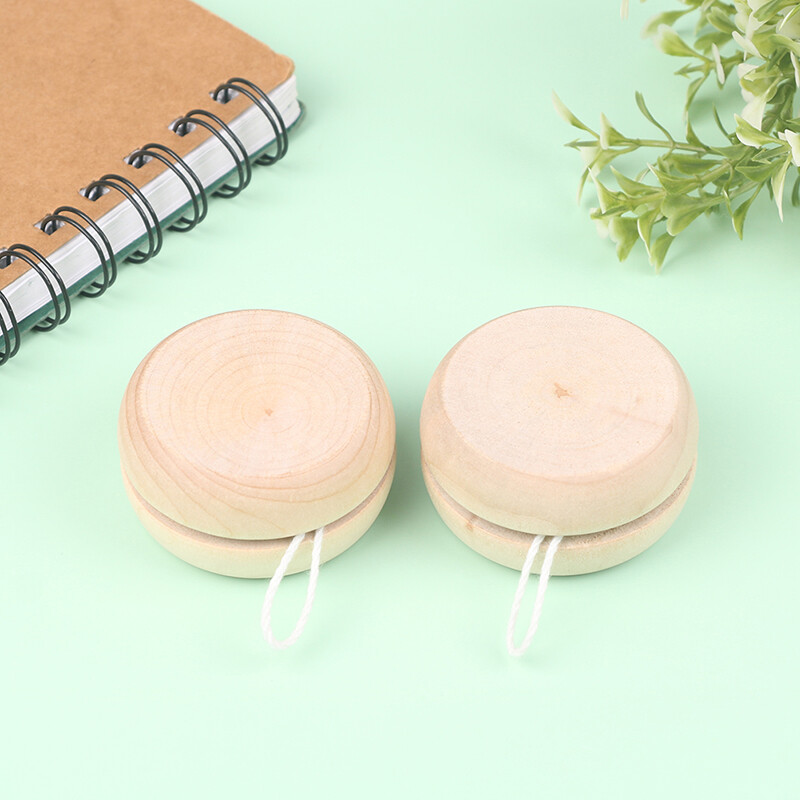 Wooden Yoyo Toy Color Mini Round DIY Baby Yoyo Ball Hand-Made Crafts Yo ...