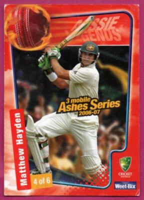 2006-07 WEET-BIX CRICKET [3 MOBILE ASHES SERIES] CARD - #4 Matthew ...