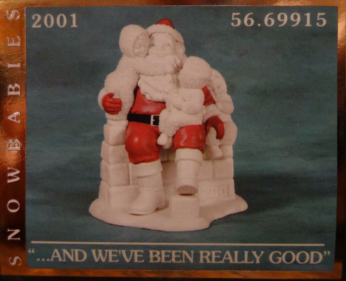 Dept 56 69915 Snowbabies And Weve Been Really Good Santa Claus Kid Lap ...
