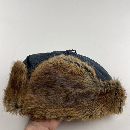 Vintage 1966 Canadian RCMP Police Fur Hat Trapper M-L Muskrat? EUC Rare ...