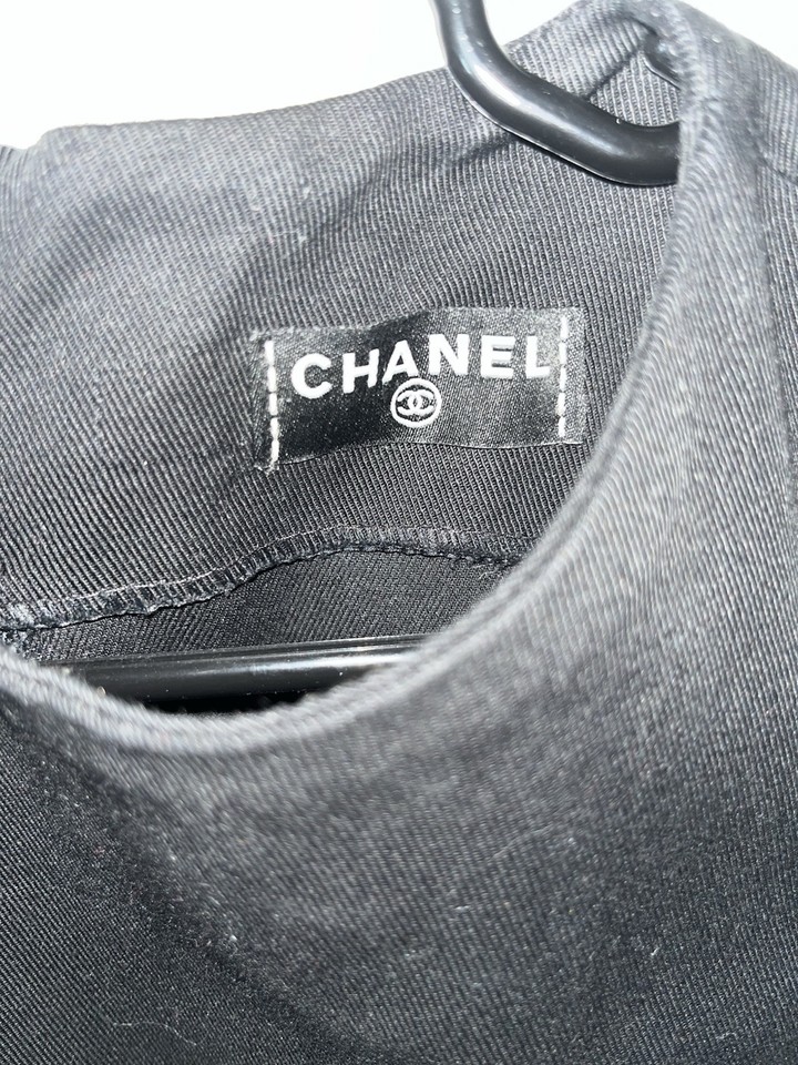 Black Pleated Chanel Dress Size 32 | eBay