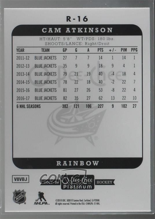2017-18 O-Pee-Chee Platinum Retro Rainbow Cam Atkinson #R-16 | eBay
