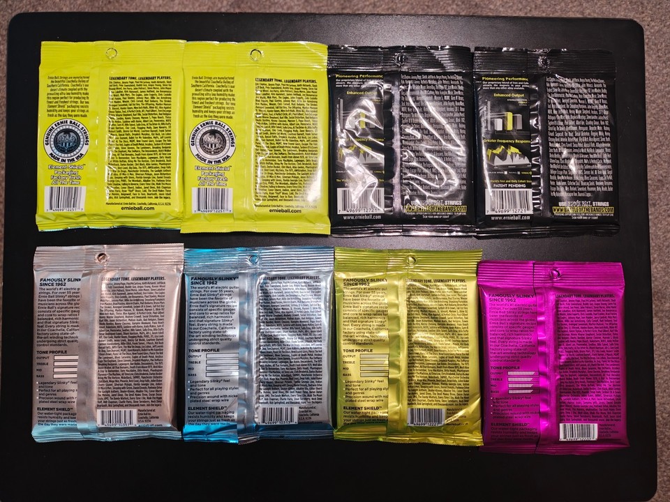 8 Sets of Ernie Ball Electric Guitar Strings | eBay
