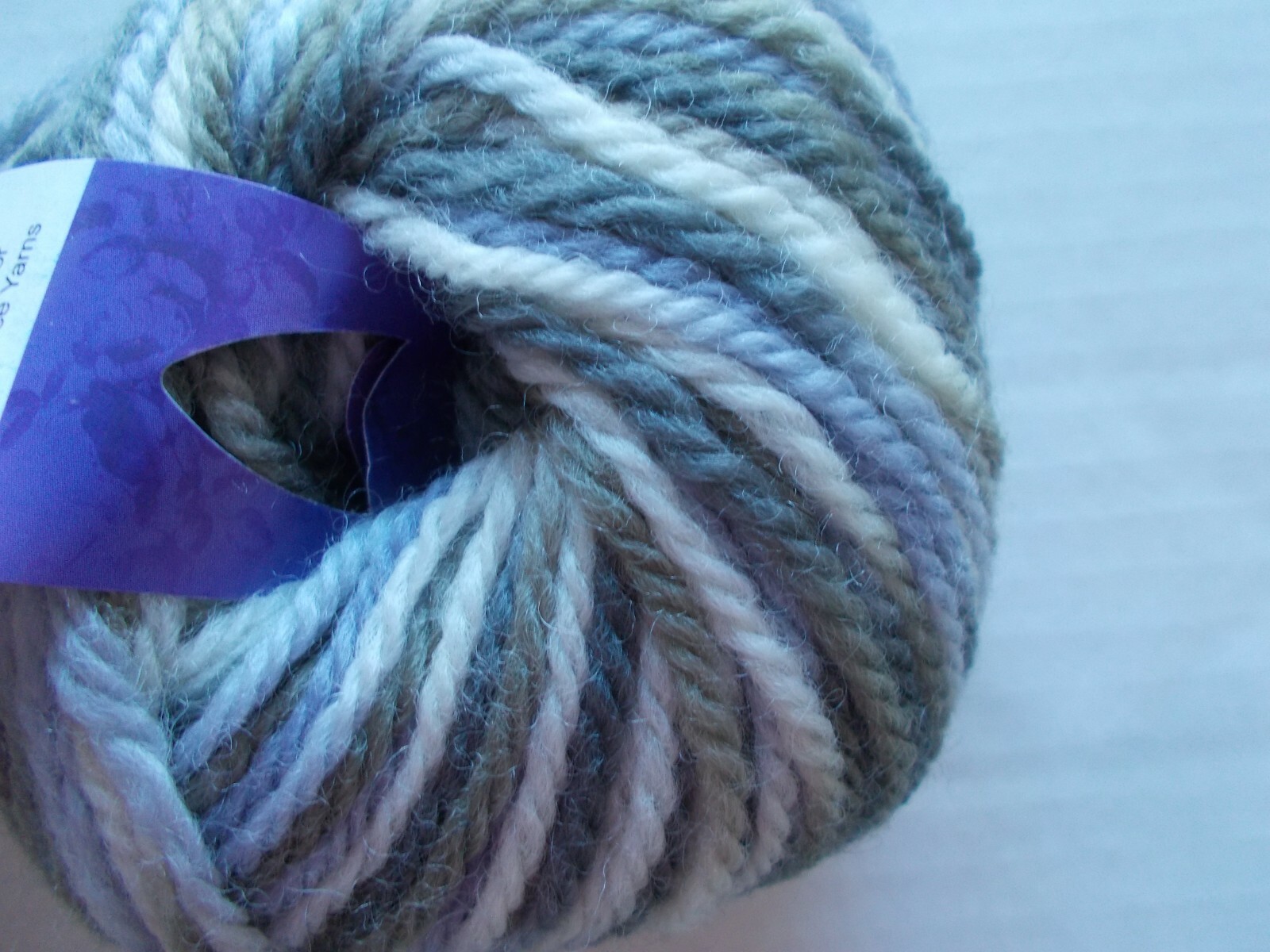 Crystal Palace Aran Print 100% wool, Gray/tan tones, lot of 2 (102 yds ...