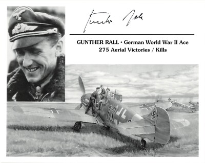 Gunther Rall WWII German Pilot Signed Autograph 8 x 10 Photo PSA DNA ...