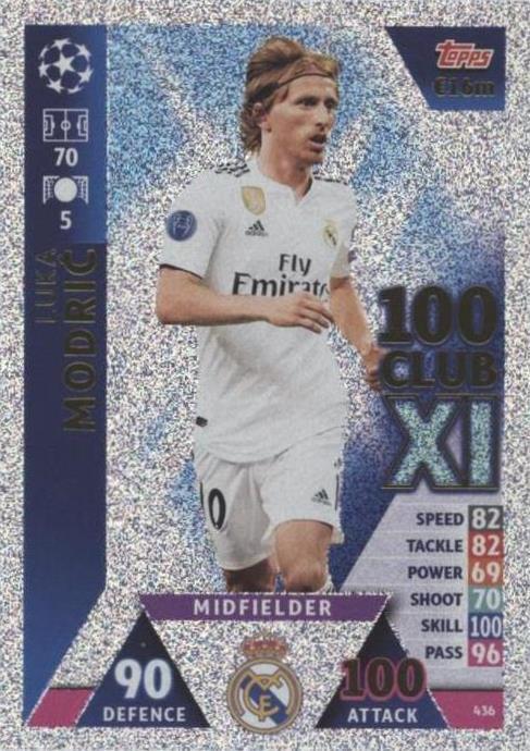 2018-19 Topps UEFA Champions Match Attax - 100 Club XI Luka Modric #436 ...
