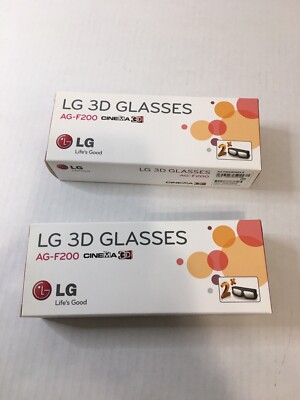 LG AG-F200/Bundle Glasses 4 Pair Cinema 3D Life's Good NEW in Box | eBay