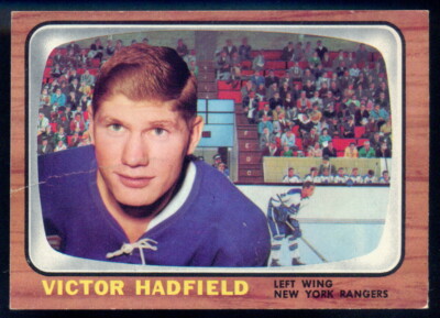 1966-67 TOPPS HOCKEY #86 VICTOR HADFIELD EX Cond NEW YORK N Y RANGER ...