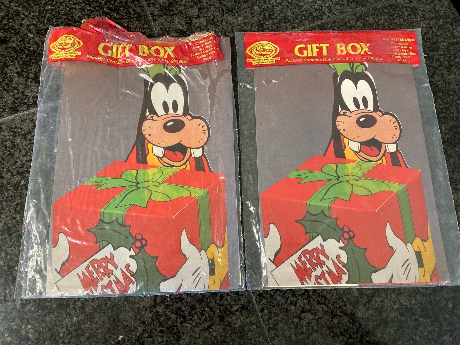 Vintage San Francisco Box Company Disney GOOFY Christmas Gift Boxes ~ 2 ...
