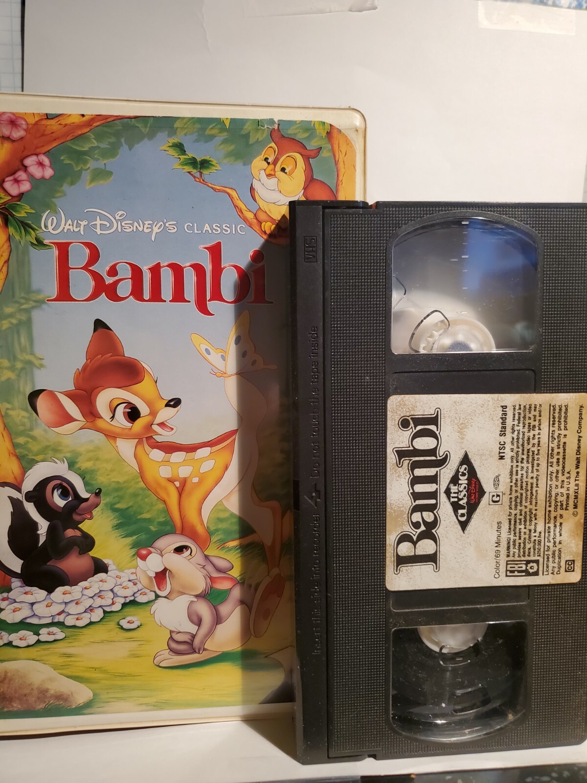Bambi (VHS, 1989 Black Diamond Clamshell Case) Walt Disney Classic Collection 12257942033| eBay