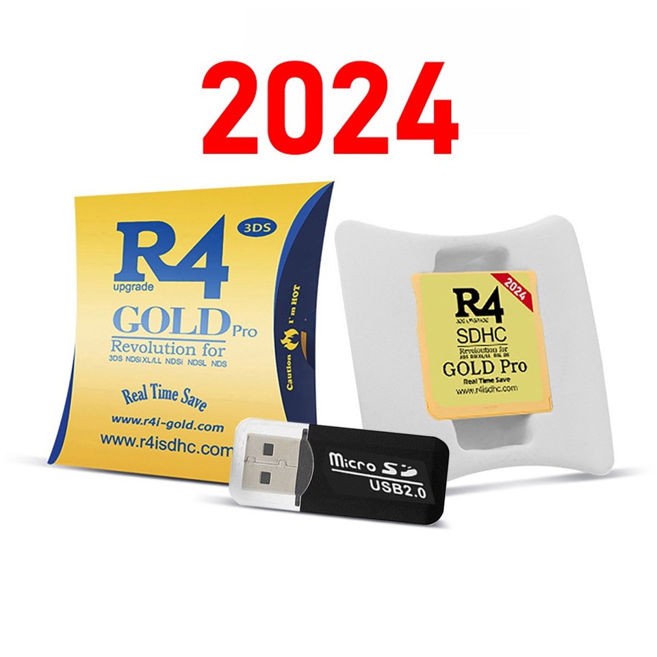USA 2024 Version R4 Gold Pro SDHC R4i For DS/3DS/2DS Revolution ...