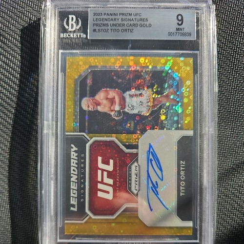 2023 Panini Prizm UFC Tito Ortiz Legendary Signatures Under Card Gold ...