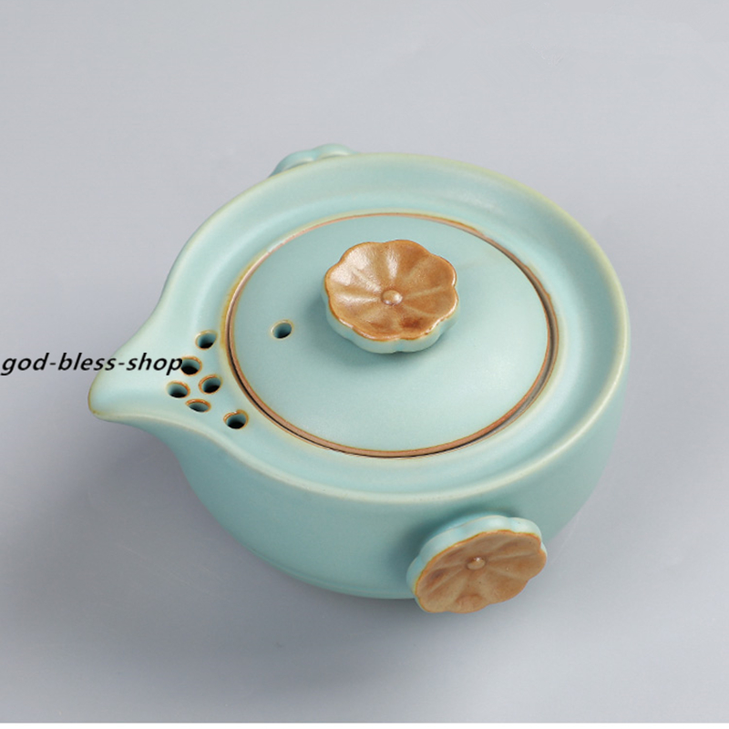 tea pot + 2 tea cups + tea canister + portable bag ceramic tea set for ...