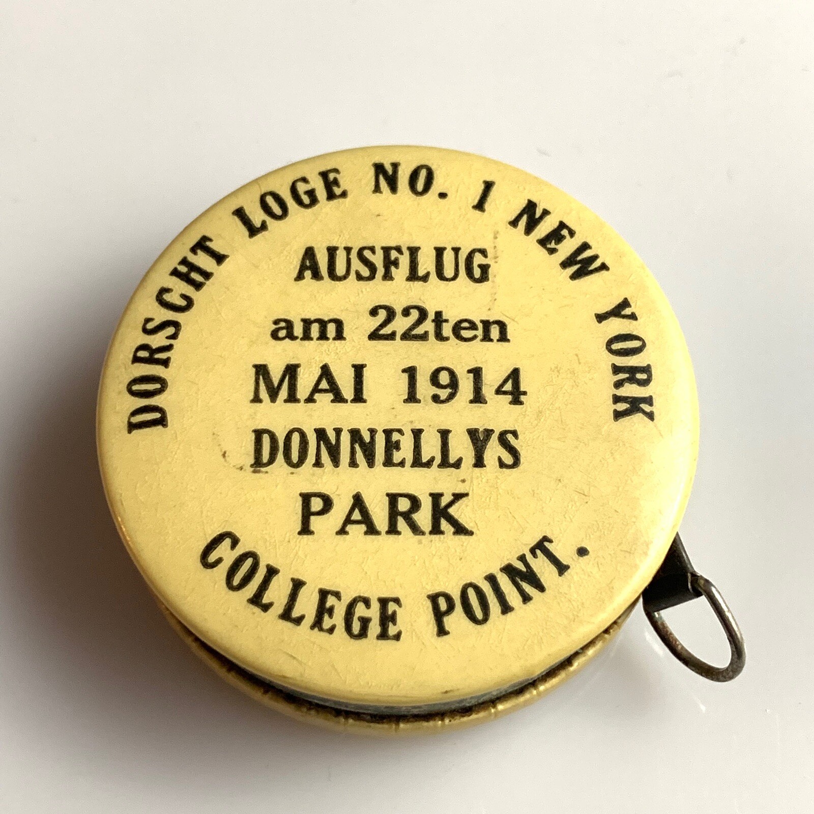 Vtg Advertising Tape Measure Celluloid Dorscht Loge No 1 NY Donnellys ...