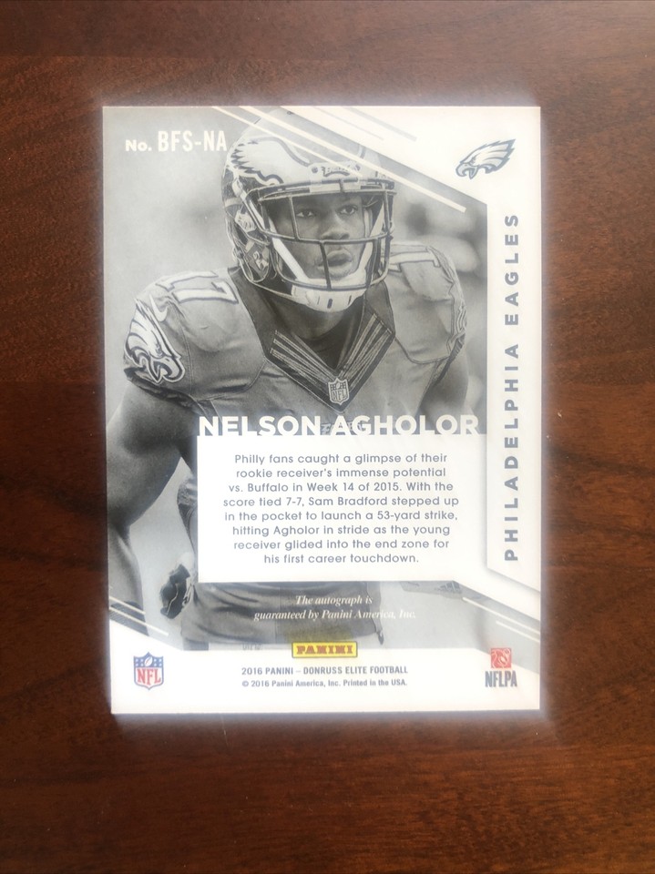 Nelson Agholor 2016 Elite Football Back to the Future Autograph # 8/25 ...